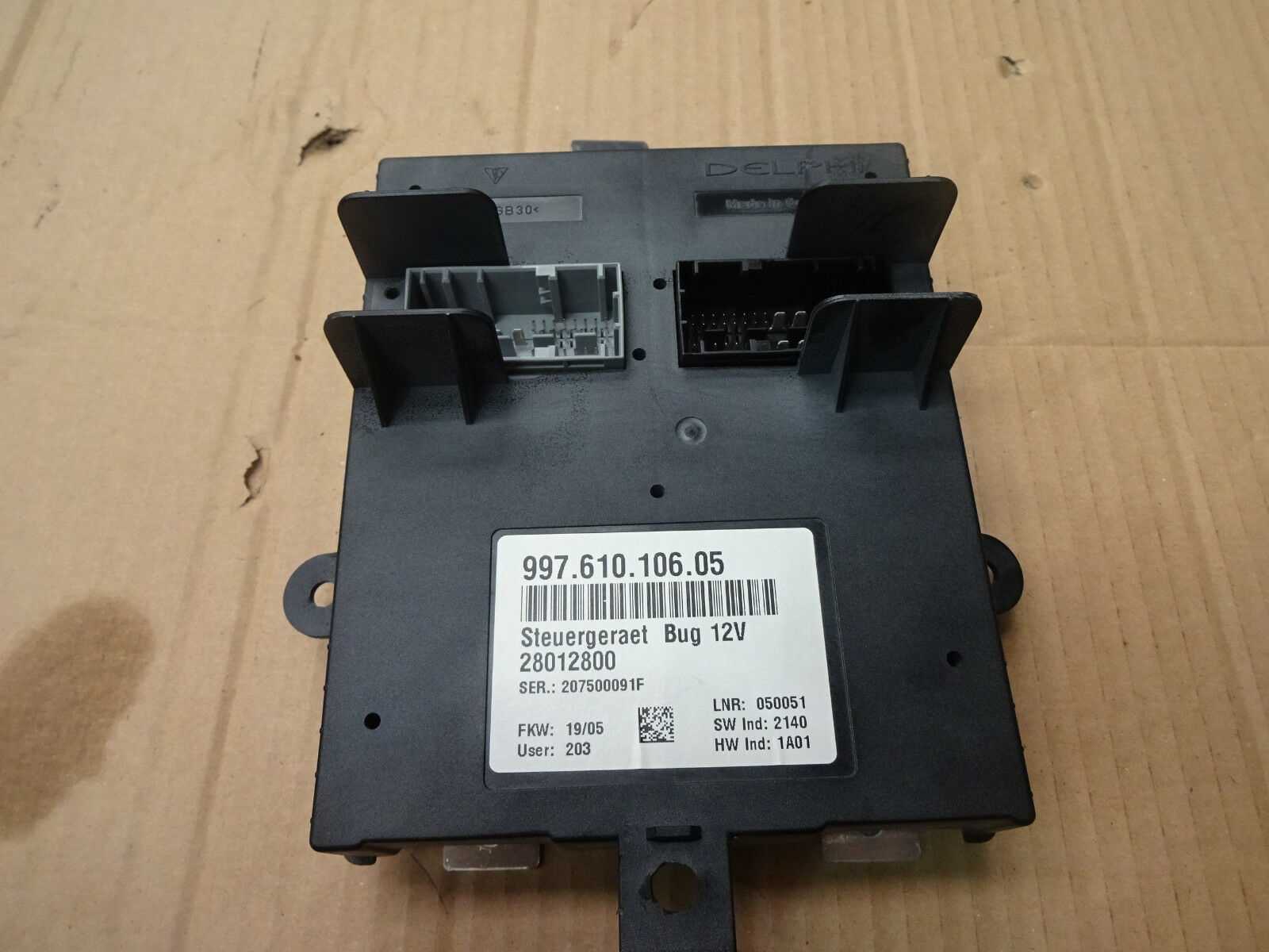 PORSCHE 997 CARRERA 987 BOXSTER FRONT LUGGAGE COMPARTMENT CONTROL UNIT GC