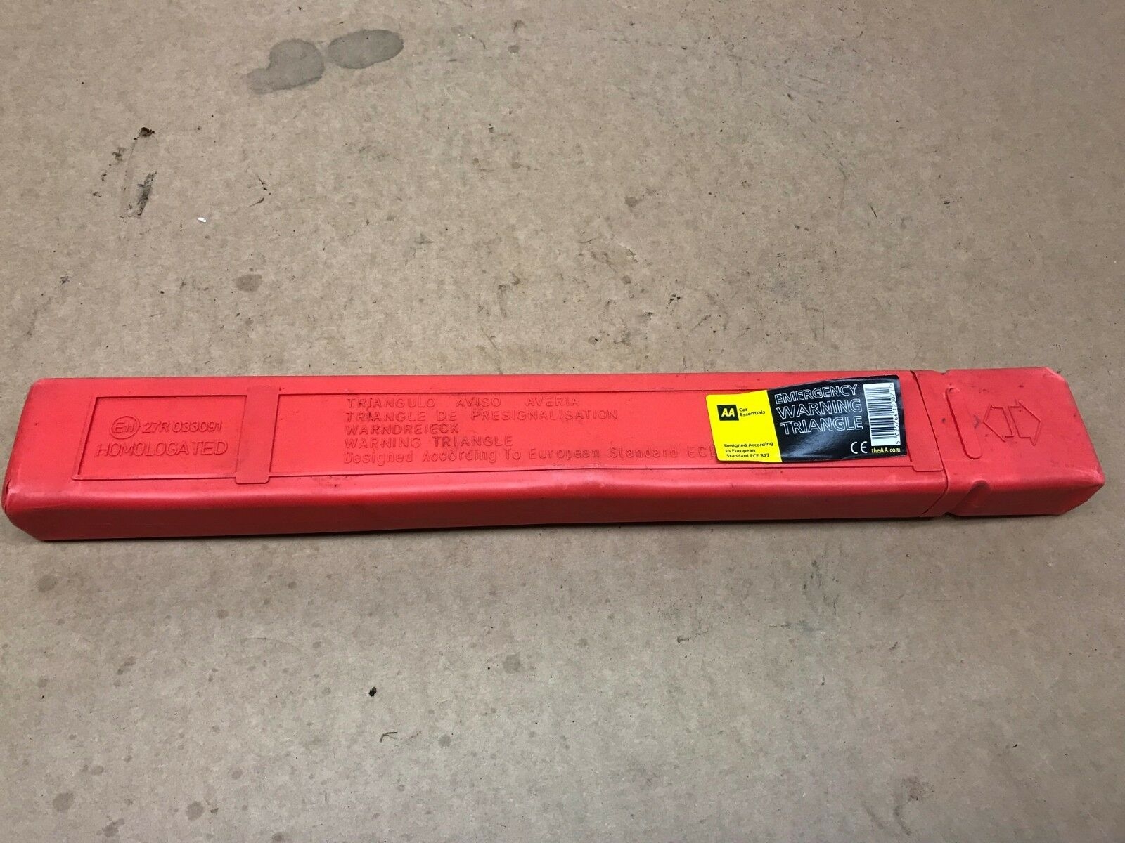 AA CAR ESSENTIALS EMERGENCY WARNING TRIANGLE EU DRIVING MUST HAVE