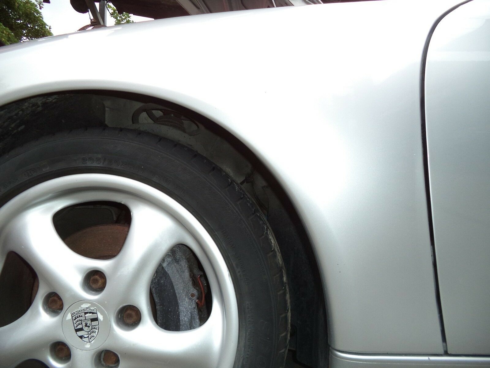 PORSCHE BOXSTER 986 NS PASSENGER SIDE WING ARCTIC SILVER METALLIC WING ...