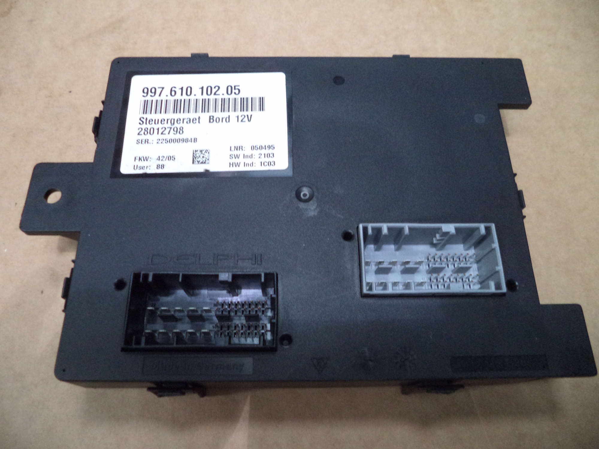 PORSCHE BOXSTER 987 BODY CONTROL UNIT 99761010205
