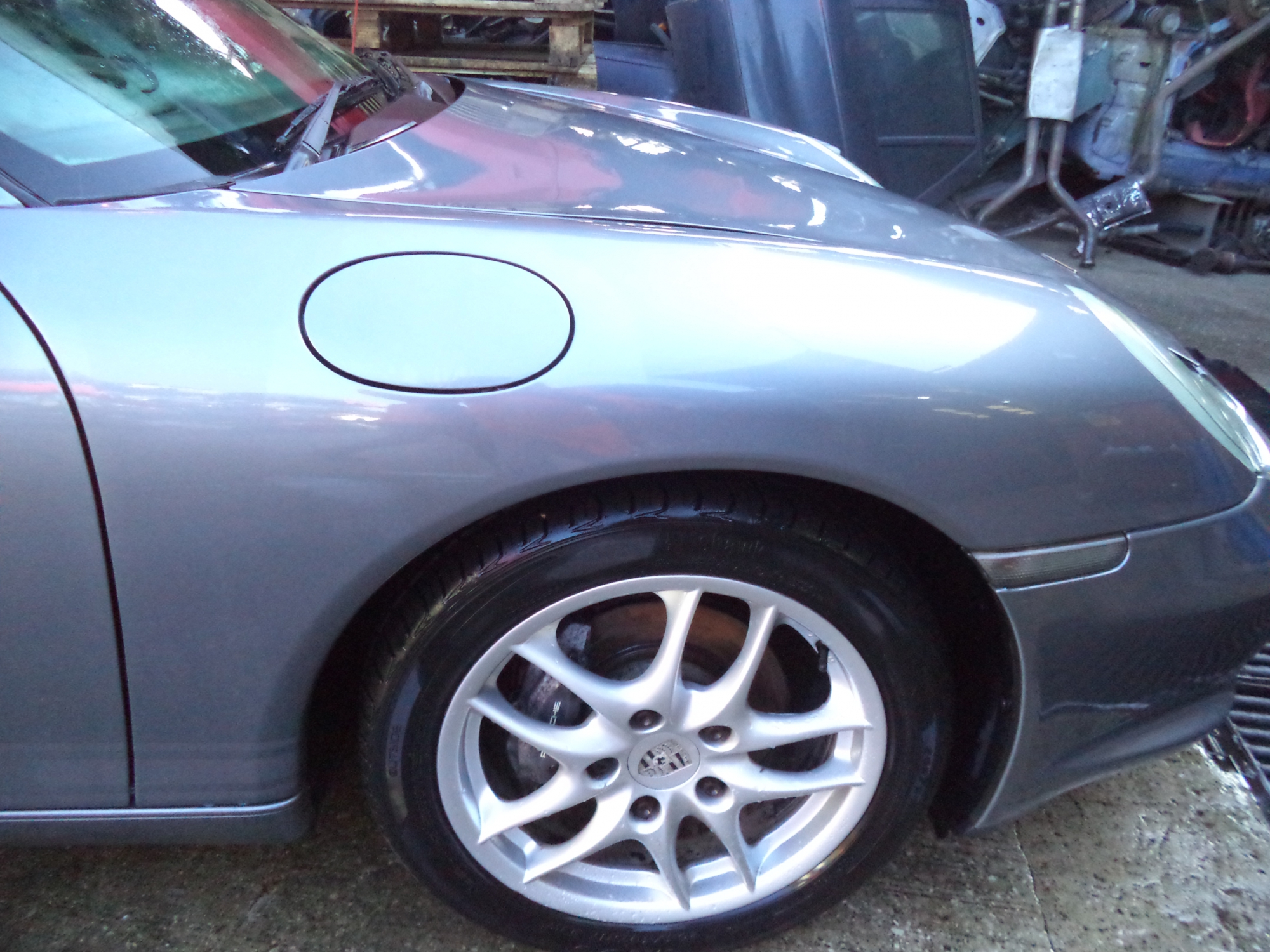 PORSCHE BOXSTER 986 DRIVERS SIDE WING IN SEAL GREY METALLIC RY03 EFN ...