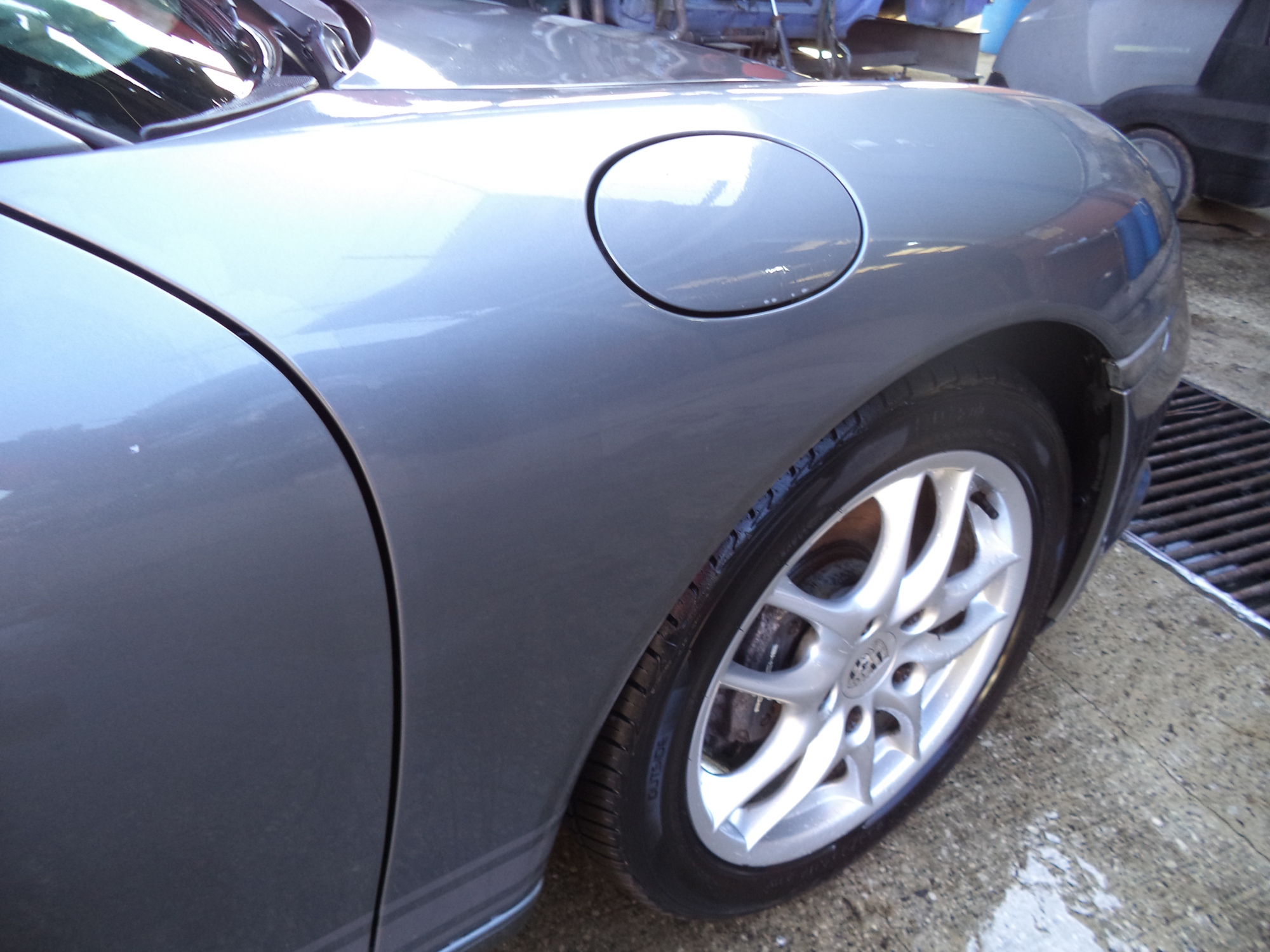 PORSCHE BOXSTER 986 DRIVERS SIDE WING IN SEAL GREY METALLIC RY03 EFN ...