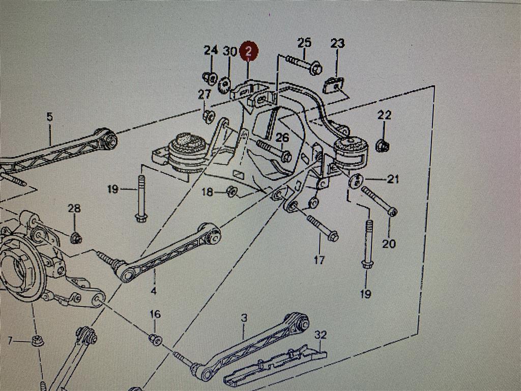 Porsche 993 Rear Suspension Side Section 993 Rear Subframe RIGHT ...