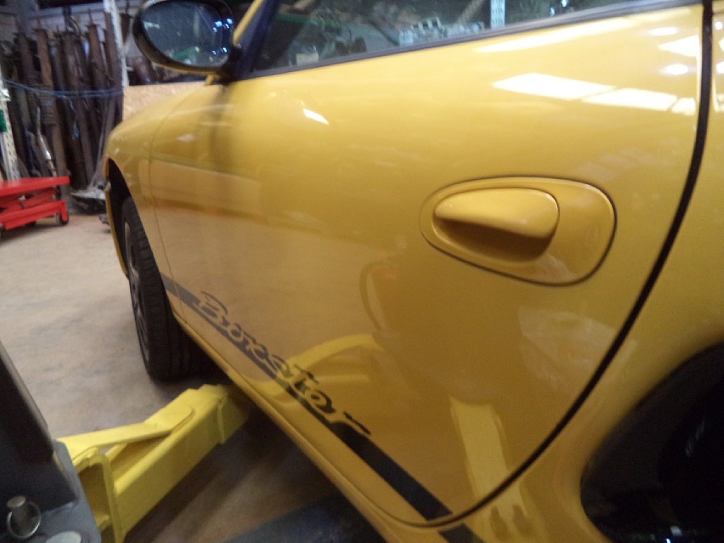 PORSCHE BOXSTER 986 PASSENGER SIDE DOOR SHELL IN SPEED YELLOW AF02 LKD ...