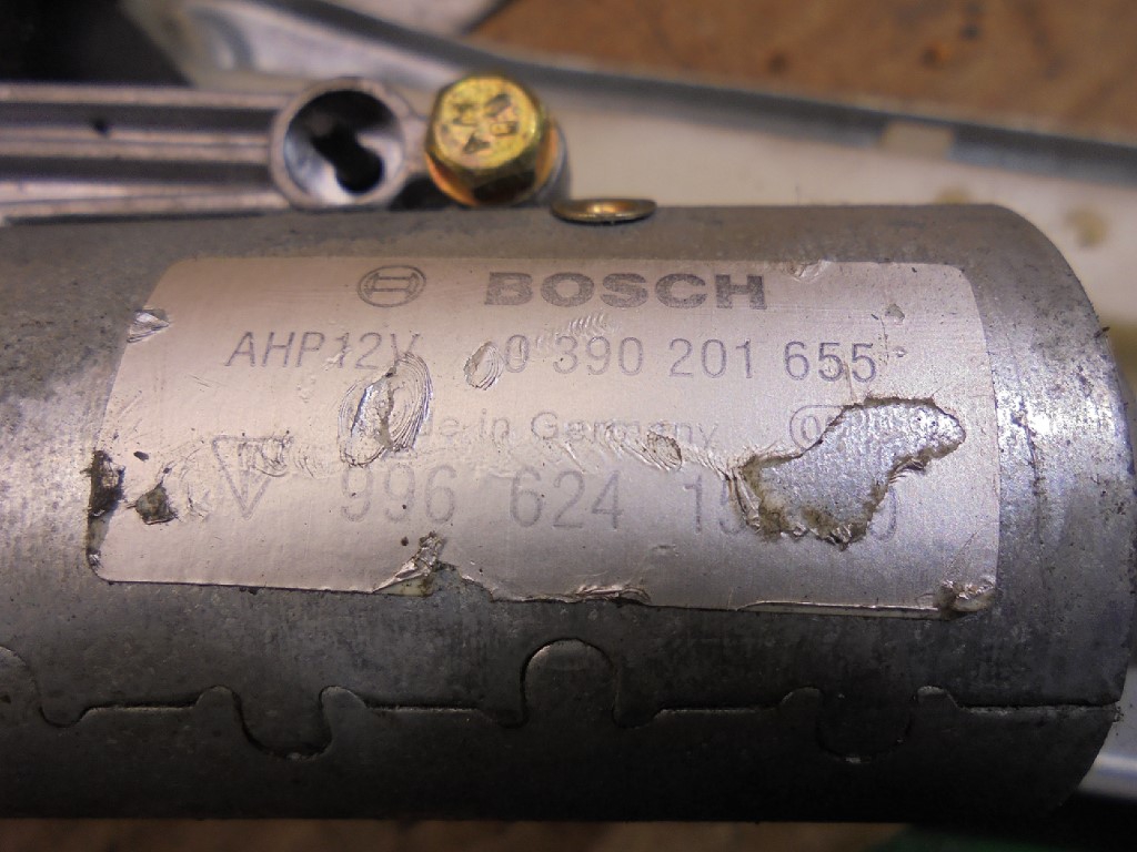 Porsche 986 Boxster Rear Spoiler Mechanism 98650410900 986 Rear Spoiler ...