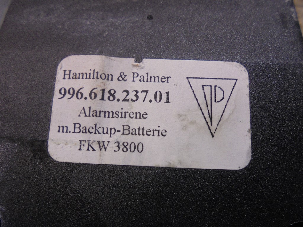 Porsche 986 / 996 Alarm Siren 99661823701 986/996 Alarm Siren ...