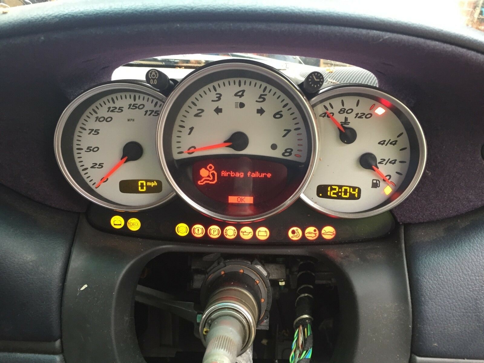 Porsche Boxster Clock Set Boxster 3.2 Speedo 986.641.207.04 70C EJ02 WVF